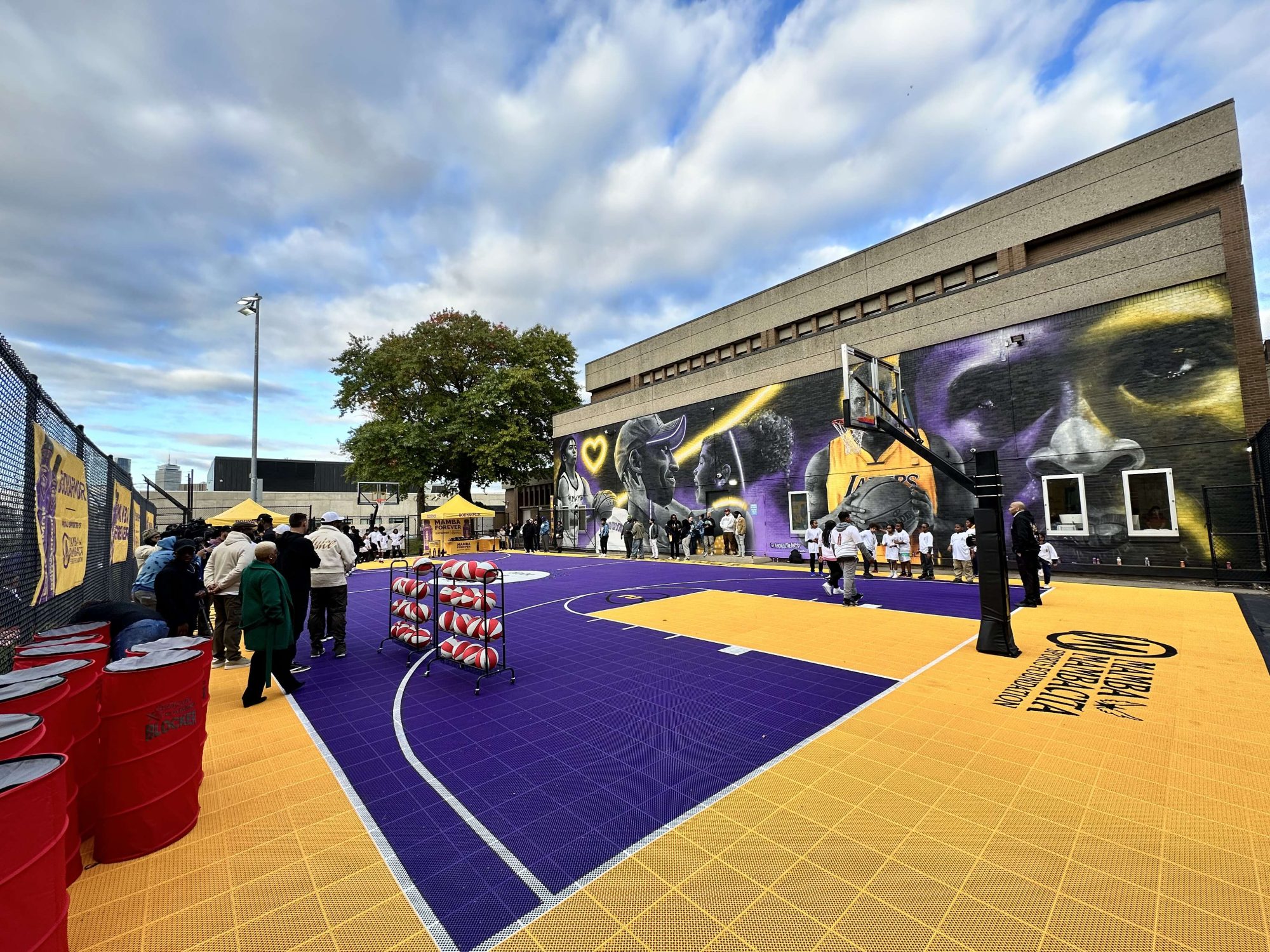 Kobe Bryant Memorial Court Unveiled in Roxbury - Sport Court